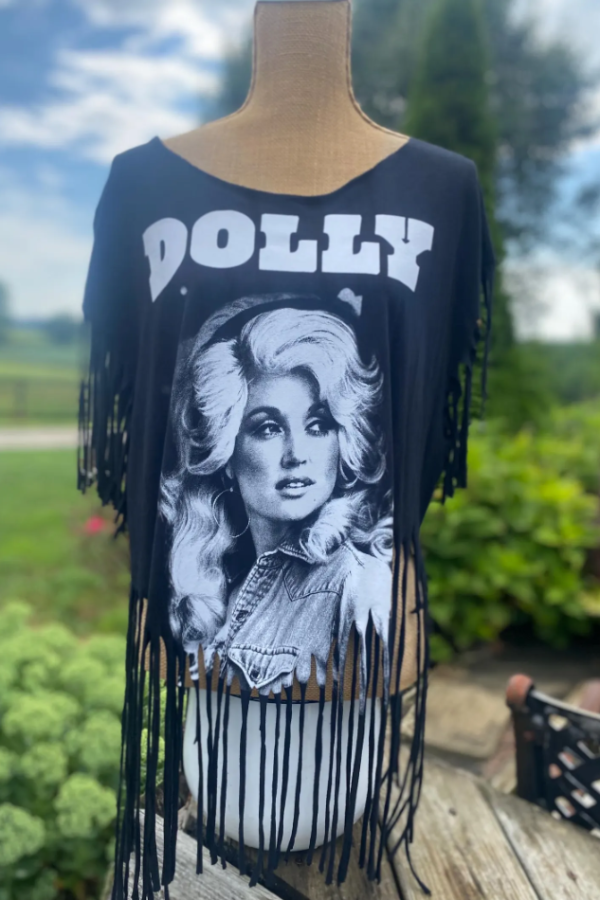 Dolly Parton Fringe Tee – Neonaboutiques